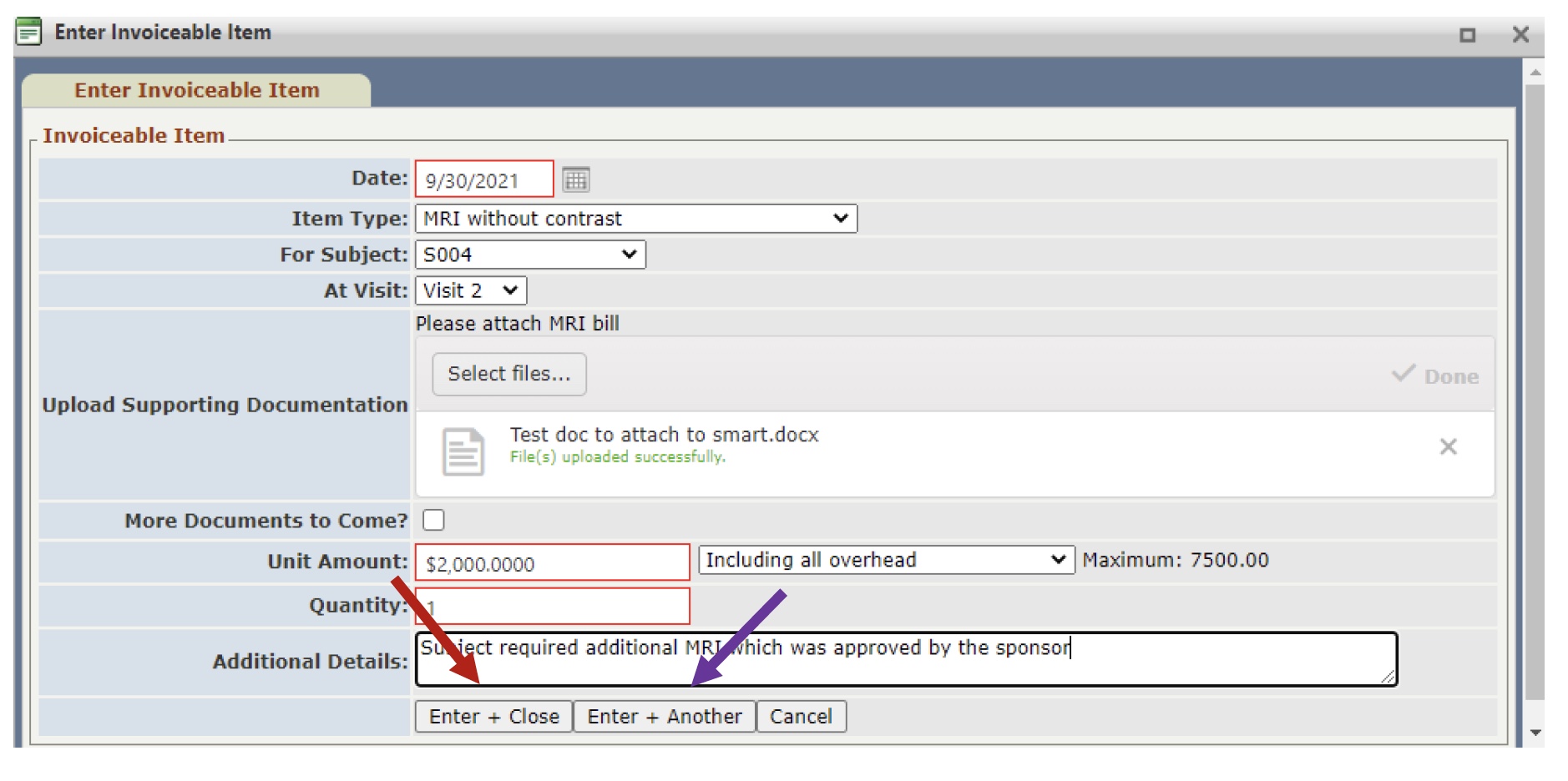 Invoiceable Items in SMART - BRANY